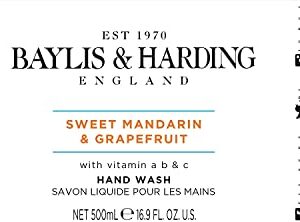 Baylis & Harding Mandarin and Grapefruit Cleansing Hand Wash (500ml)