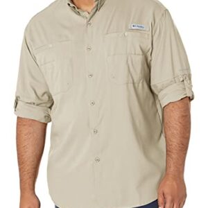 Columbia Men's Plus Tamiami II Long Sleeve Shirt, Fossil - Small