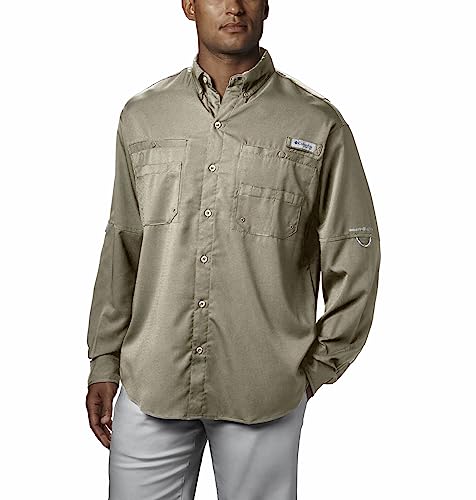 Columbia Men's Plus Tamiami II Long Sleeve Shirt, Fossil - Small