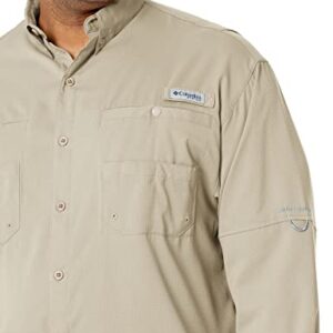 Columbia Men's Plus Tamiami II Long Sleeve Shirt, Fossil - Small