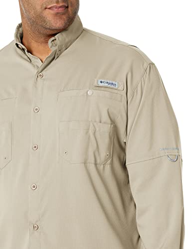 Columbia Men's Plus Tamiami II Long Sleeve Shirt, Fossil - Small