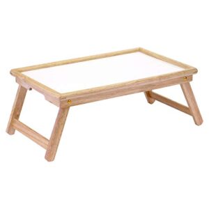 winsome wood ventura bed tray, natural/wht