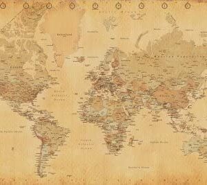 World Map (Antique) Art  24x36 Poster