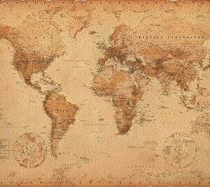 World Map (Antique) Art  24x36 Poster