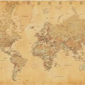 World Map (Antique) Art  24x36 Poster