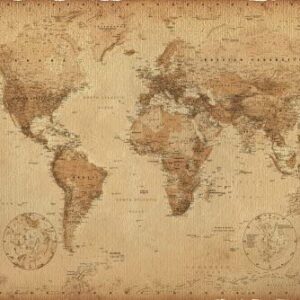 World Map (Antique) Art  24x36 Poster