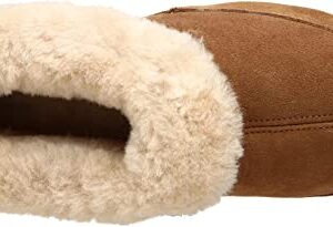 Acorn Shearling Bootie Slippers for Women - Genuine Sheepskin, Memory Foam, Non-Slip, Durable - House Slippers with Indoor/Outdoor Sole