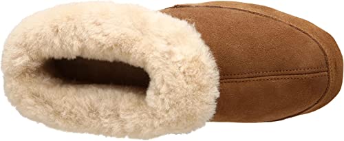 Acorn Shearling Bootie Slippers for Women - Genuine Sheepskin, Memory Foam, Non-Slip, Durable - House Slippers with Indoor/Outdoor Sole