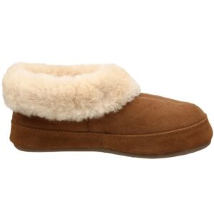 Acorn Shearling Bootie Slippers for Women - Genuine Sheepskin, Memory Foam, Non-Slip, Durable - House Slippers with Indoor/Outdoor Sole