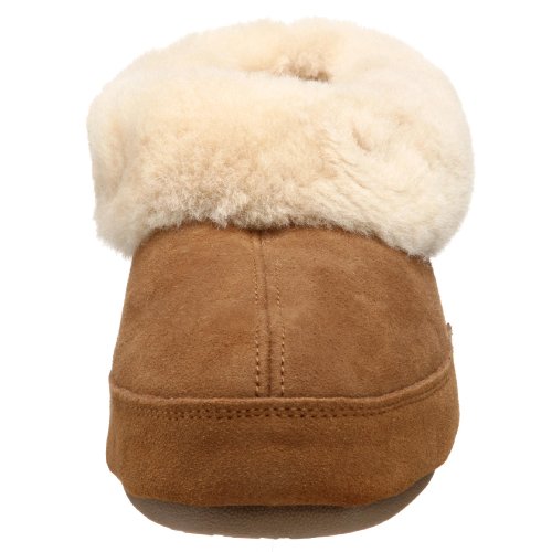 Acorn Shearling Bootie Slippers for Women - Genuine Sheepskin, Memory Foam, Non-Slip, Durable - House Slippers with Indoor/Outdoor Sole