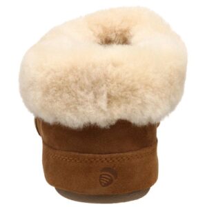 Acorn Shearling Bootie Slippers for Women - Genuine Sheepskin, Memory Foam, Non-Slip, Durable - House Slippers with Indoor/Outdoor Sole