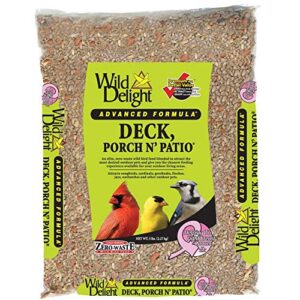 wild delight deck, porch n' patio no waste bird food, 5 lb