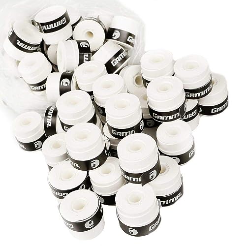 GAMMA Sports Supreme Overgrip for Tennis, Pickleball, Squash, Badminton, and Racquetball Racquets, 60-Jar, White