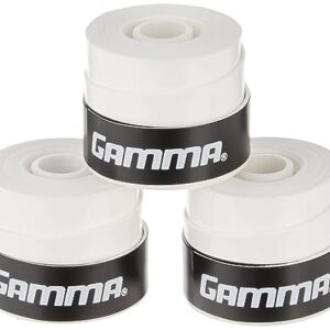 GAMMA Sports Supreme Overgrip for Tennis, Pickleball, Squash, Badminton, and Racquetball Racquets, 60-Jar, White