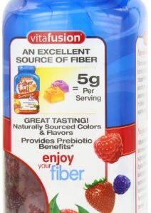 Vitafusion Fiber Well Sugar Free Fiber Supplement, Peach, Strawberry And Blackberry Flavored Supplements, 90 Count