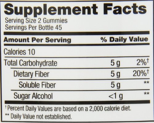 Vitafusion Fiber Well Sugar Free Fiber Supplement, Peach, Strawberry And Blackberry Flavored Supplements, 90 Count