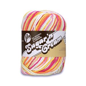 Lily Sugar'n Cream Super Size Ombres Yarn, 3 oz, Over the Rainbow, 1 Ball