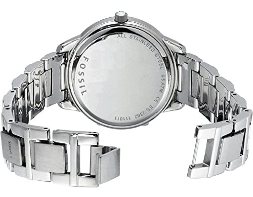 Fossil Women's Jesse Quartz Stainless Steel Three-Hand Watch, Color: Silver Glitz (Model: ES2362)