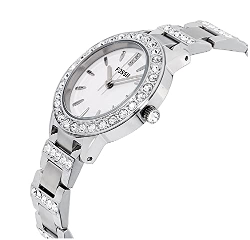 Fossil Women's Jesse Quartz Stainless Steel Three-Hand Watch, Color: Silver Glitz (Model: ES2362)