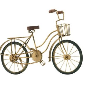 Deco 79 Metal Bike Sculpture, 19" x 5" x 12", Brown