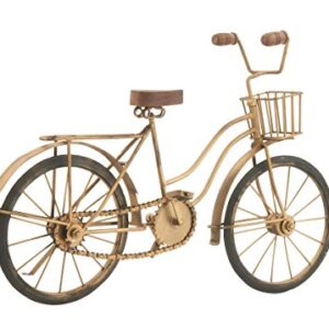 Deco 79 Metal Bike Sculpture, 19" x 5" x 12", Brown