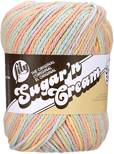 Lily Sugar'n Cream Super Size Ombres Yarn, 3 oz, Buttercream, 1 Ball