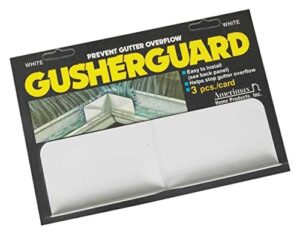 amerimax gusher guard aluminum white 3/carded