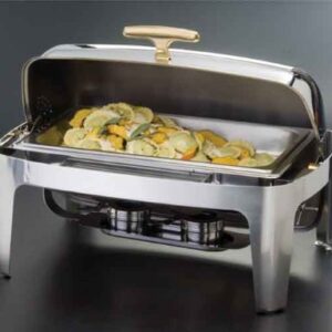 American Metalcraft 9 qt Stainless Steel Rectangular Adagio Chafer