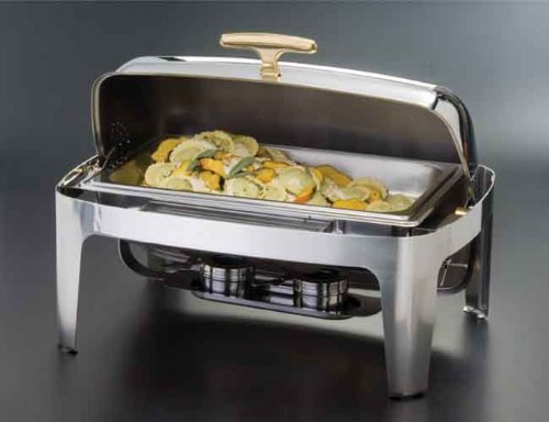 American Metalcraft 9 qt Stainless Steel Rectangular Adagio Chafer