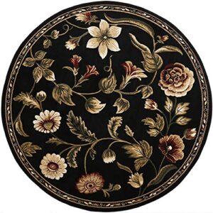 Home Dynamix Optimum Amell Traditional Floral Area Rug, 8 ft, Black/Burgundy