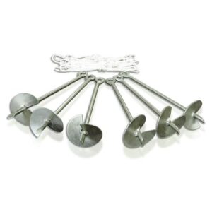 caravan canopy domain carport anchor system, set of 6 anchors, metallic