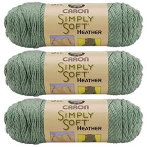 Caron Bulk Buy Simply Soft Heather Yarn (3-Pack) Woodland H9700H-9503