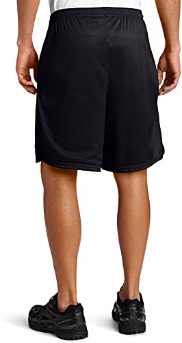 Champion -Mens 9' Shorts, Mesh Shorts, 9', Mesh Basketball Shorts, Mesh Gym athletic shorts, Black-407q88, Small US