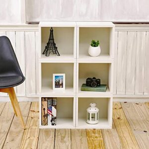 Way Basics Eco Stackable 1 tier Storage Cube, Cubby Organizer (Tool-Free Assembly and Uniquely Crafted from Sustainable Non Toxic zBoard paperboard), Black Wood Grain