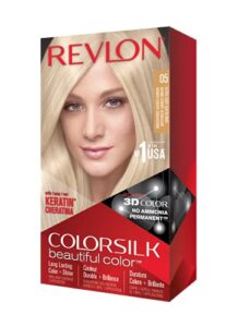 revlon permanent hair color, permanent hair dye, colorsilk with 100% gray coverage, ammonia-free, keratin and amino acids, 05 ultra light ash blonde, 4.4 oz (pack of 1)