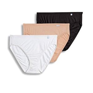 Jockey Women's Underwear Supersoft French Cut - 3 Pack, Black/Light/Ivory, 8