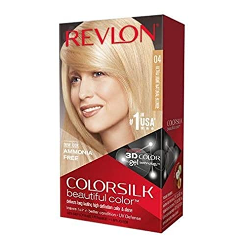 Revlon ColorSilk Beautiful Permanent Color, [04] Ultra Light Natural Blonde 1 ea (Pack of 3)