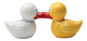 pacific giftware just duckie magnetic salt & pepper shakers s/p