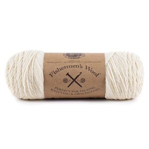 lion brand yarn 150-098f fishermen's wool yarn, natural