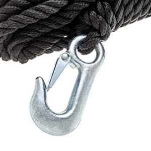 Attwood 11739-2 Poly Winch Rope with Steel Hook (3/8-Inch x 20-Feet)