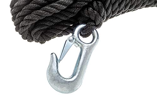 Attwood 11739-2 Poly Winch Rope with Steel Hook (3/8-Inch x 20-Feet)