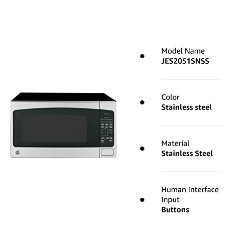 GE JES2051SNSS Countertop Microwave, 2.0, Stainless Steel