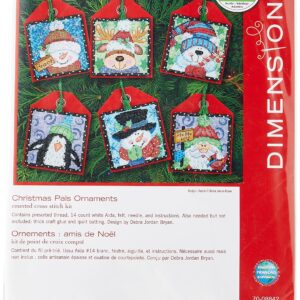 Dimensions Counted Cross Stitch Christmas Pals Ornament Kit, 6 pcs