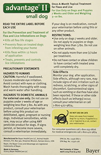 Bayer Animal Health Advantage II for Dogs 10 lbs and Under - 6 pack