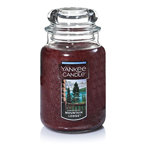 Yankee Candle Mountain Lodge Scented, Classic 22oz Large Jar Single Wick Candle, Over 110 Hours of Burn Time