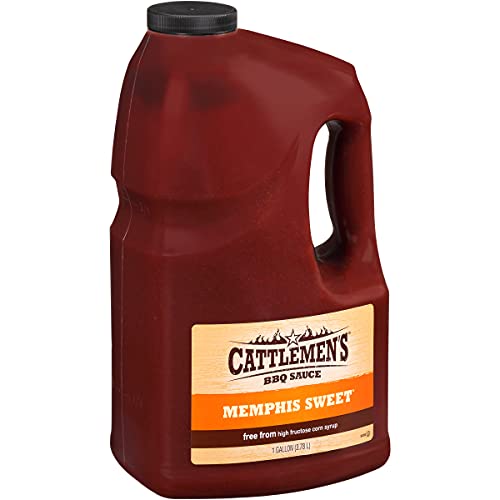 Cattlemen's Memphis Sweet BBQ Sauce, 1 gal - One Gallon of Sweet Memphis Barbeque Sauce, Best on Wings, Ribs, Burgers and More