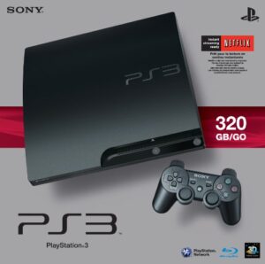 sony playstation 3 slim 320 gb charcoal black console