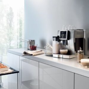 DeLonghi Compact Automatic Cappuccino, Latte and Espresso Machine, Silver