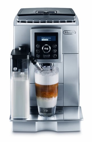 DeLonghi Compact Automatic Cappuccino, Latte and Espresso Machine, Silver