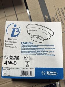 system sensor 4w-b 4-wire, photoelectric i3 smoke detector